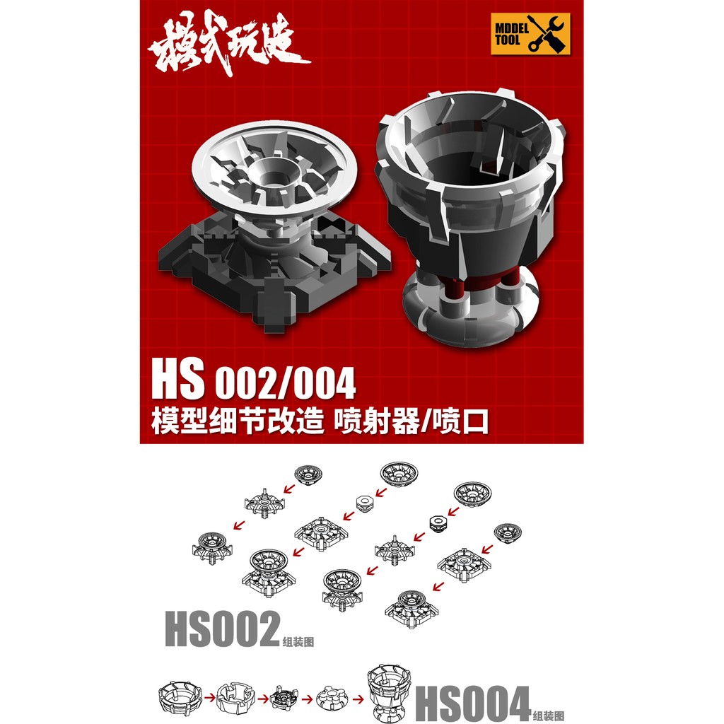 【Max模型小站】模式玩造 HS002/HS004 鋼彈科幻模型 細節改造補品 通用噴射器噴口 | 蝦皮購物