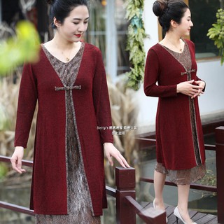 【XL-9XL】中老年女裝 媽媽禮服 媽媽裝 大尺碼媽媽裝 媽媽洋裝 婆婆裝 媽媽洋裝 紅色洋裝 婚宴禮服 IUYTF | 蝦皮購物