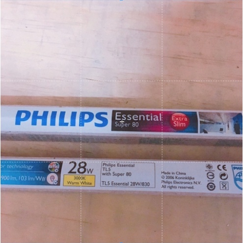 PHILIPS 飛利浦 T5 28W 830 865 日光燈管 Essential Super 80 演色性佳 | 蝦皮購物