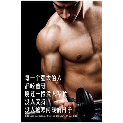 【滿799免運】健身房勵志海報畫性感馬甲線肌肉男女健身口號運動裝飾大海報貼畫jioyh 1gln | 蝦皮購物