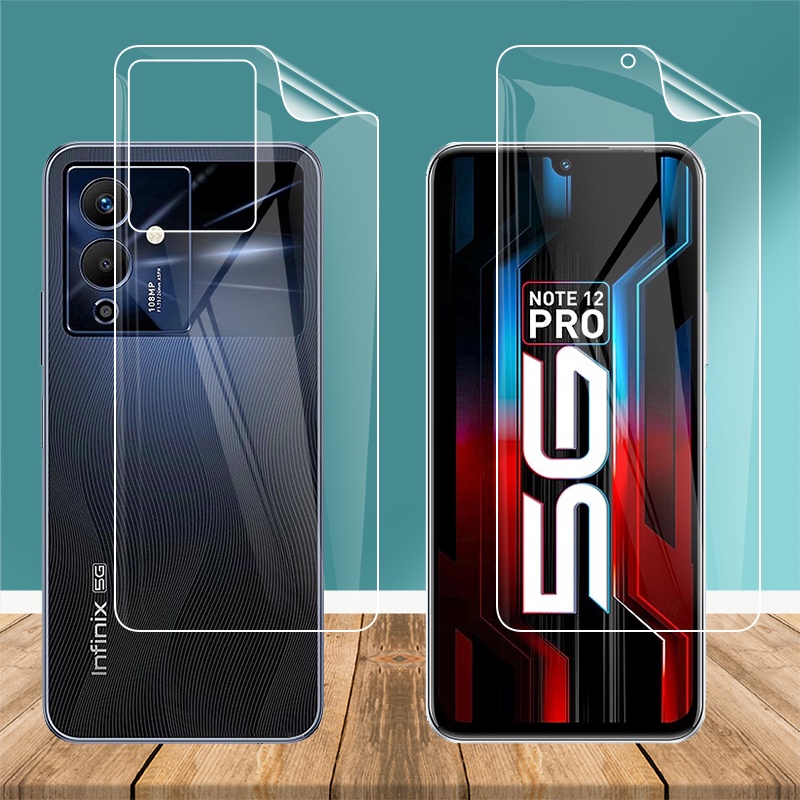 Infinix Note 12 Pro 5G 4G 透明軟 TPU 前後全覆蓋屏幕保護膜的超薄水凝膠膜 | 蝦皮購物