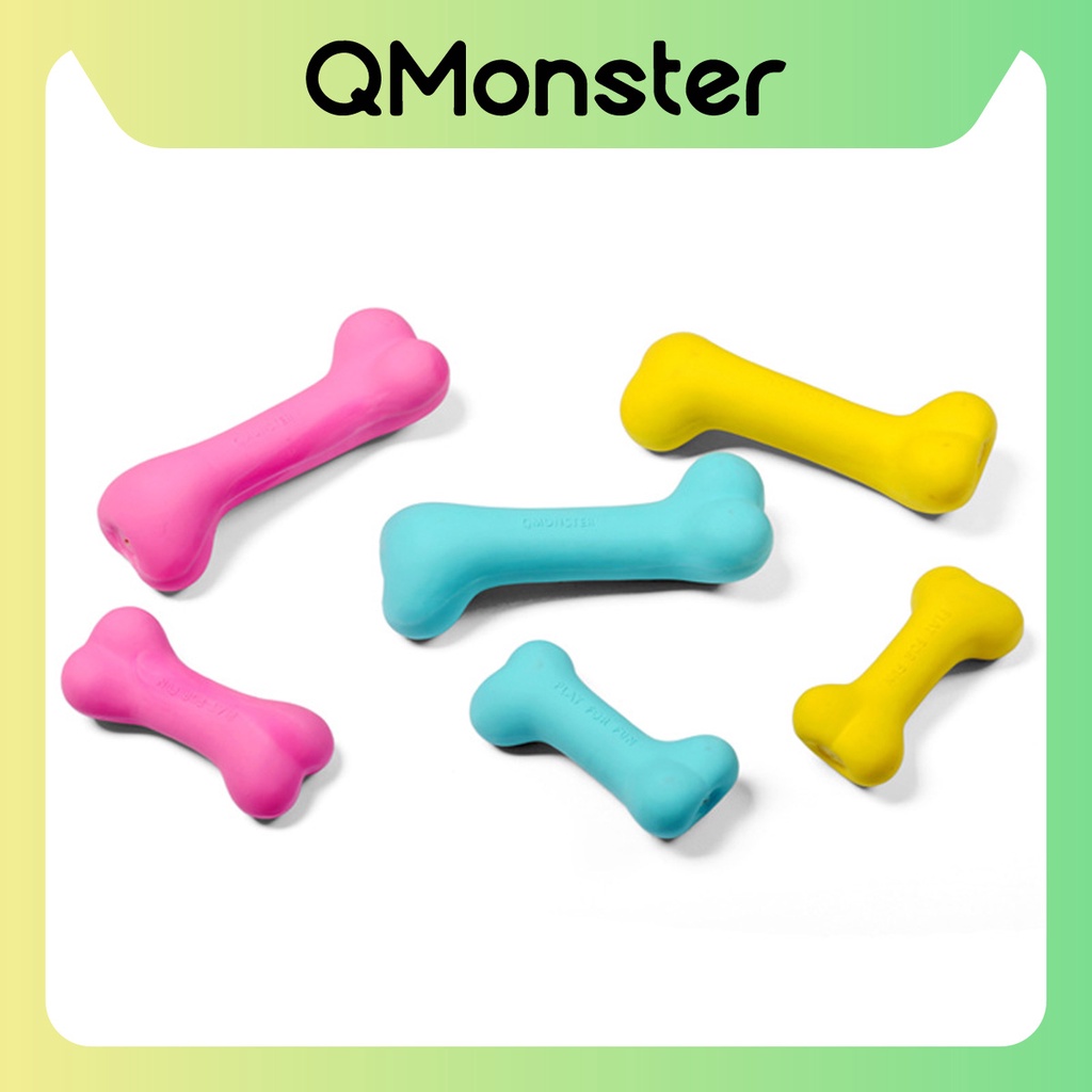 艾爾發寵物 | Q-MONSTER 三色骨頭 發聲玩具 狗玩具 發聲玩具 寵物玩具 乳膠玩具 狗狗玩具 | 蝦皮購物