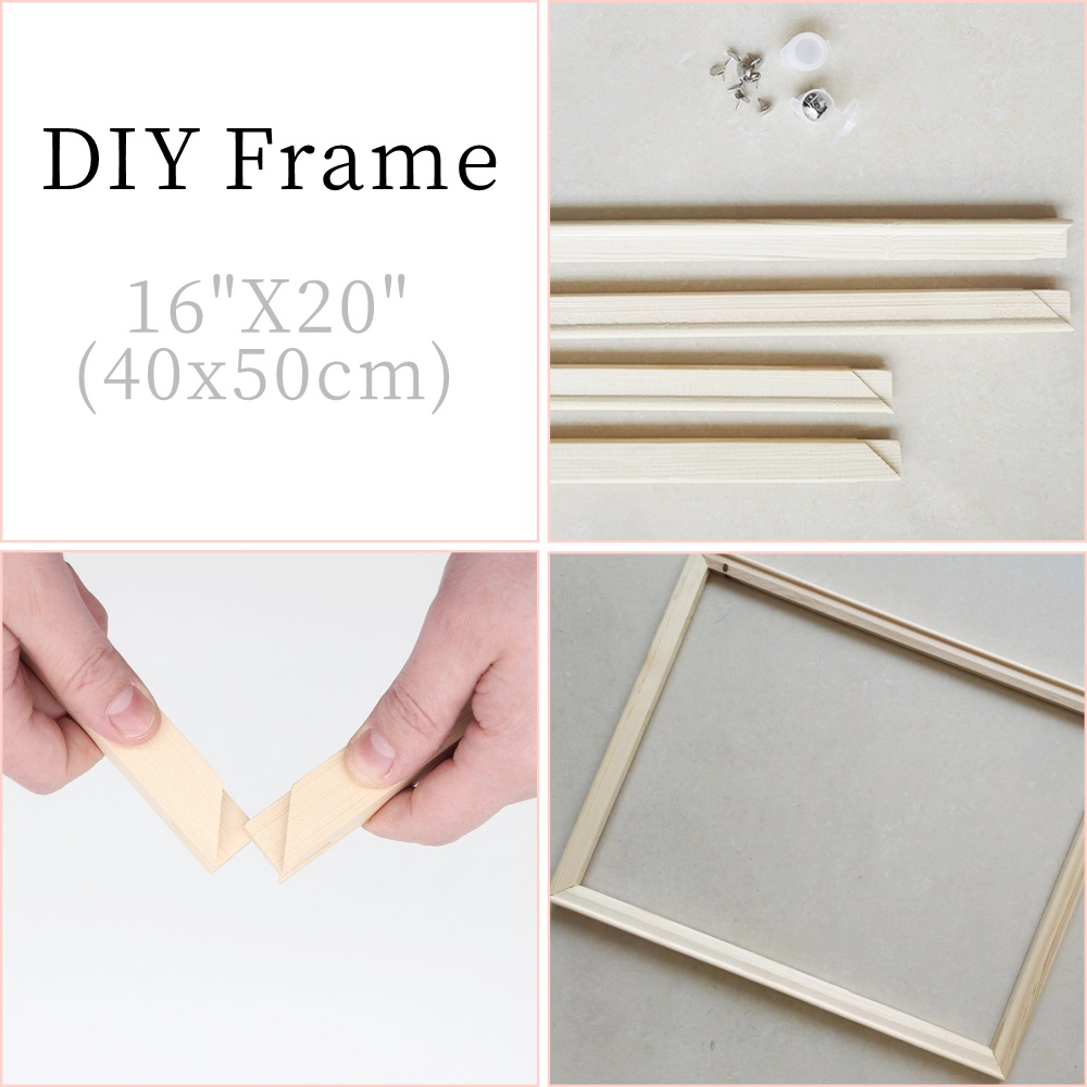 [ORFON] Diy 木框 (尺寸 20 * 30 、 30 * 40 、 40 * 50cm) 按數字繪畫的特殊框架 | 蝦皮購物