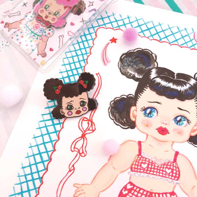 Cherry babe Pin櫻桃妹妹徽章 | 蝦皮購物