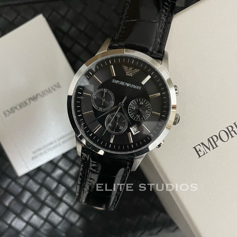 [Karl] Emporio Armani 都會經典三眼腕錶 Ar2447 | 蝦皮購物