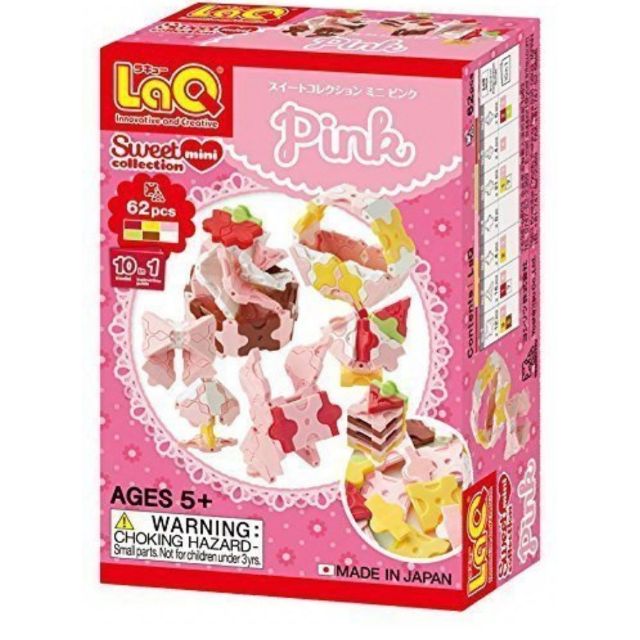 LaQ ~Q版女孩 PINK~日本製造立體3D拼接積木益智玩具(62pcs)生日禮物交換禮物送禮聖誕節禮物 | 蝦皮購物