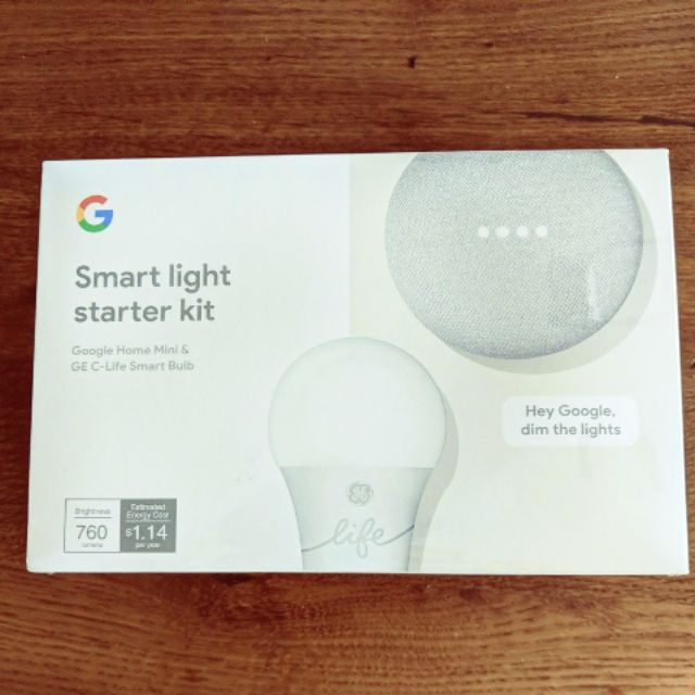 Google light starter kit, Google home mini + GE 智慧燈泡組，全新美國帶回 | 蝦皮購物