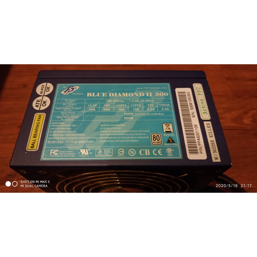 全漢 FSP 藍鑽2 BlueDiamondII 500W 80+ 白牌 電源供應器 良品個保七天 | 蝦皮購物