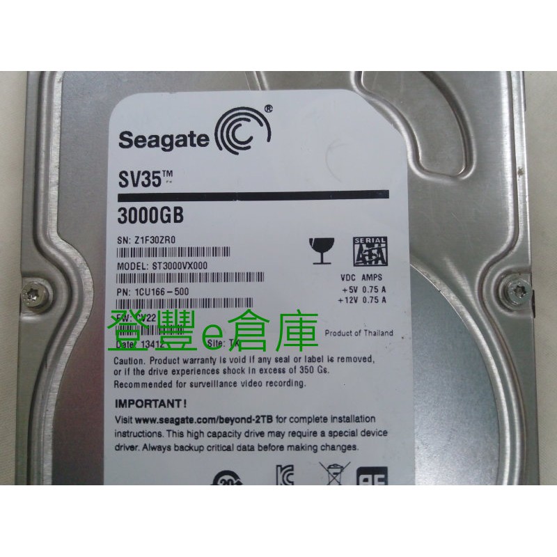 【登豐e倉庫】 YF580 Seagate ST3000VX000 3TB SATA3 影音監控 硬碟 | 蝦皮購物