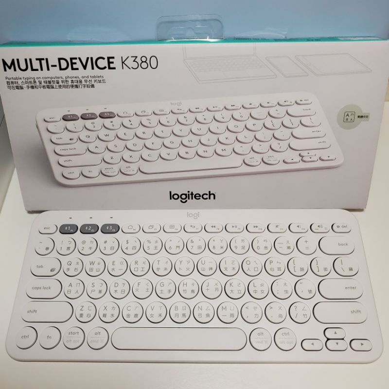 Logitech 有印注音 羅技 藍芽 無線 鍵盤 K380 ipad 鍵盤 支援多設備 | 蝦皮購物