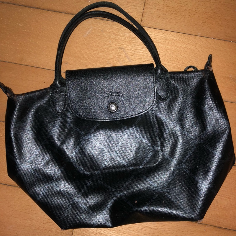 Longchamp LM s 短把 菱格 黑 | 蝦皮購物