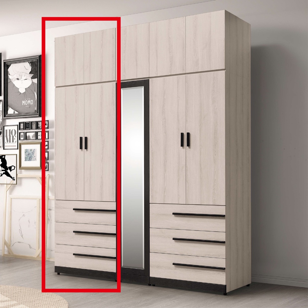 【80cm衣櫃-B118-02】木心板 推門滑門開門 衣服收納 免組裝 【金滿屋】 | 蝦皮購物