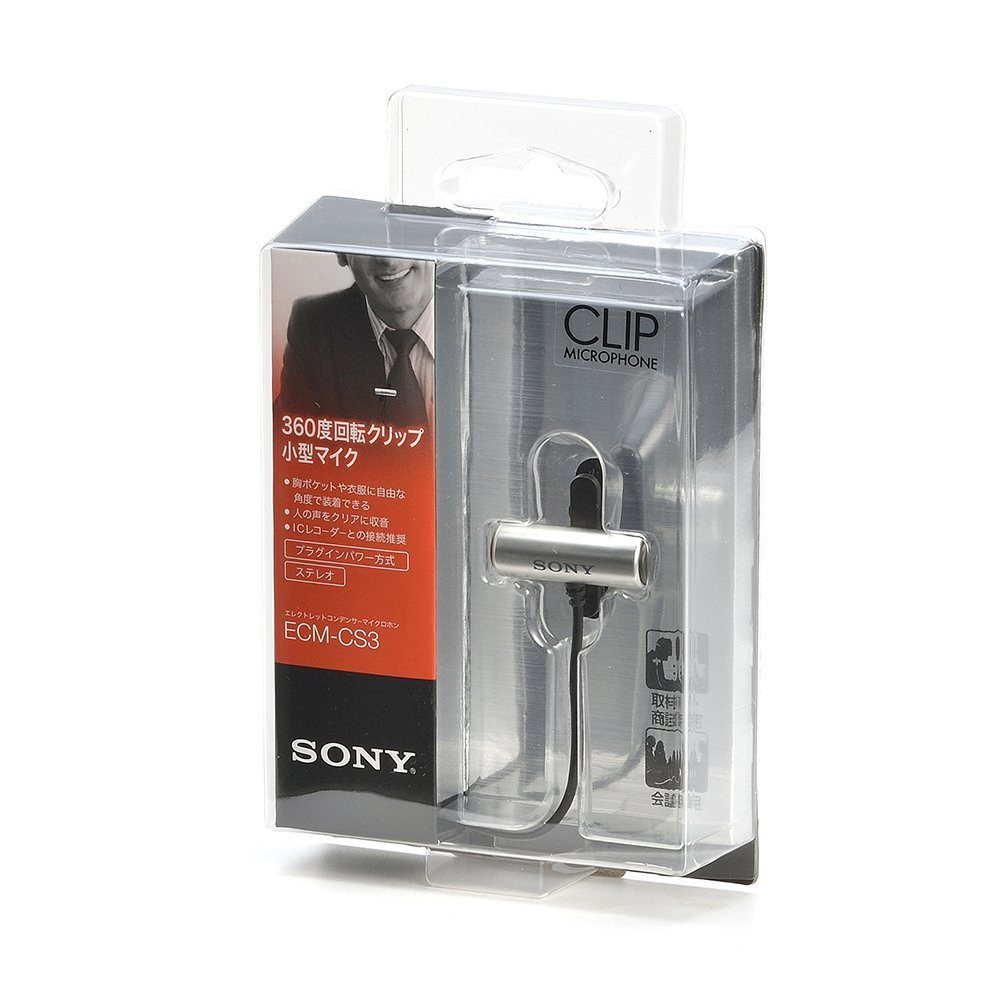 ~水貨天國~日本 SONY ECM-CS3 立體聲領夾麥克風高感度 立體音CS3有線領帶夾式專業級全指向麥克風 | 蝦皮購物