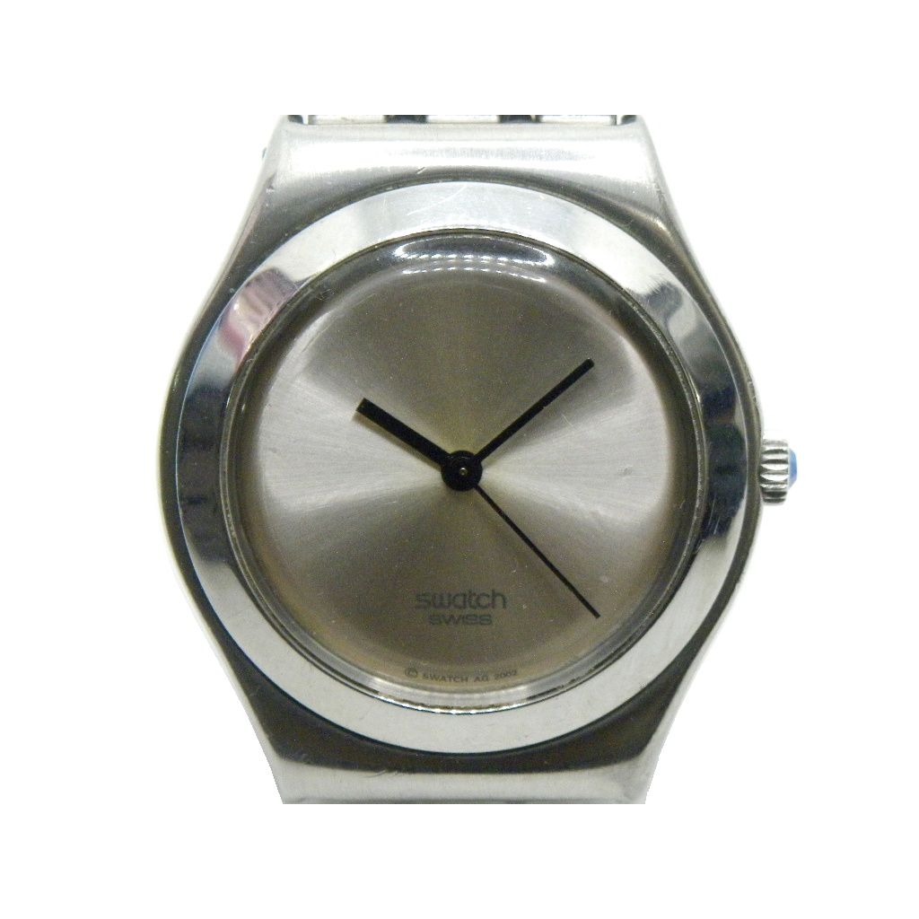 [專業] 石英錶 [SWATCH S3335] 斯沃琪 全鋼圓型指針錶[銀色面]中性/潮/軍錶 | 蝦皮購物