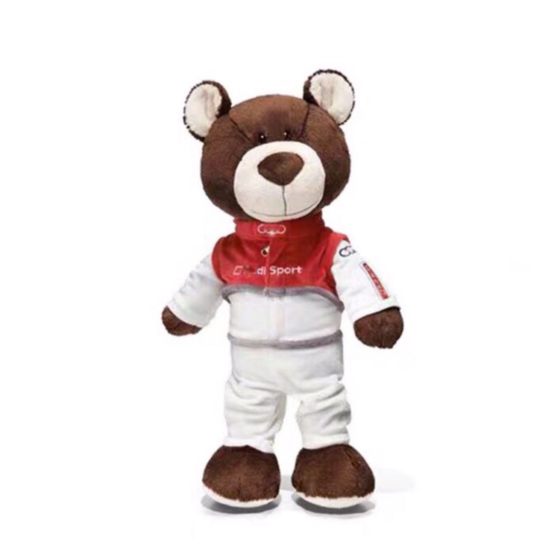 奧迪原廠Audi sport 40公分最大隻賽車熊玩偶 (全新) | 蝦皮購物