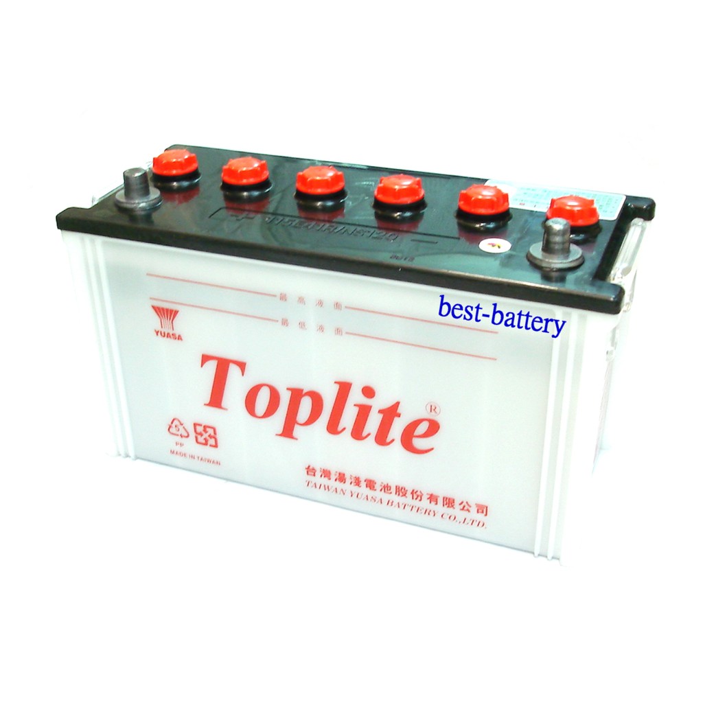 頂好電池-台中 台灣湯淺 YUASA TOP 115E41R N100加強版 高性能加水汽車電池 堅達 勁旺 堆高機 | 蝦皮購物
