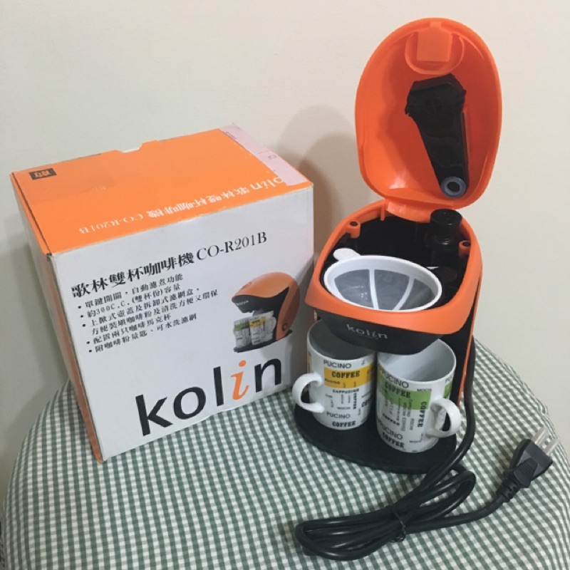 【Kolin歌林】雙杯造型咖啡機 CO-R201B | 蝦皮購物