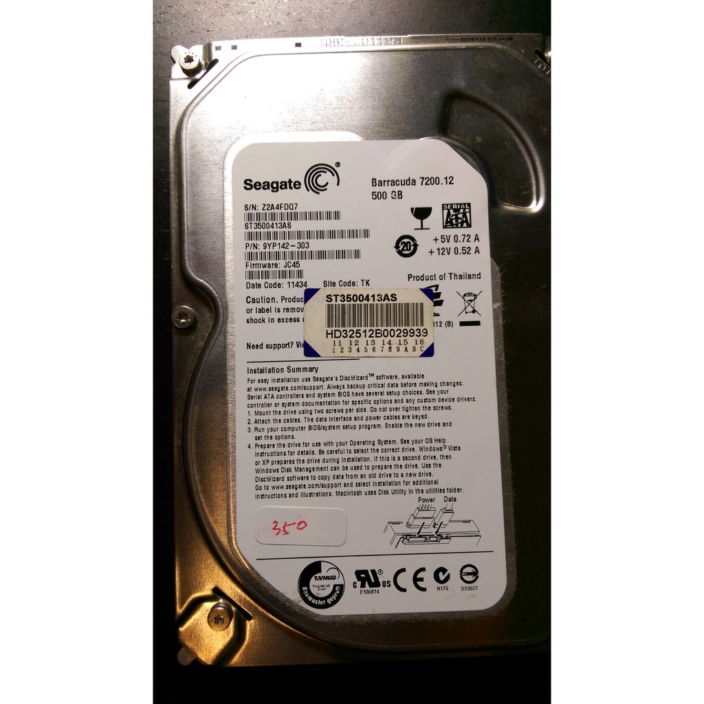 seagate 500G HDD 3.5吋 功能正常，過保 | 蝦皮購物