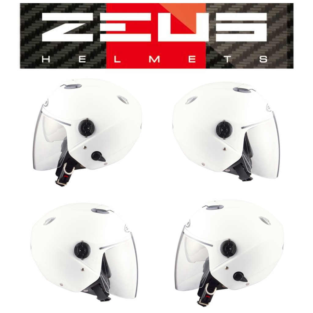 瑞獅 ZEUS 202FB 半罩式 內建墨鏡 輕量 可拆洗 加大安全帽 雙鏡片 亮光素色 | 蝦皮購物