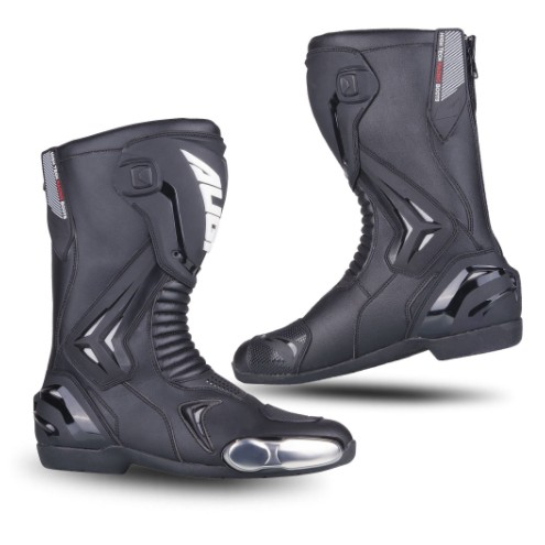 AUGI AR3/ AR3-1【全黑】車靴 競技 防護 賽車靴/鞋 長靴 舒適透氣 打檔片 超細纖維皮革 鞋頭滑行片 | 蝦皮購物