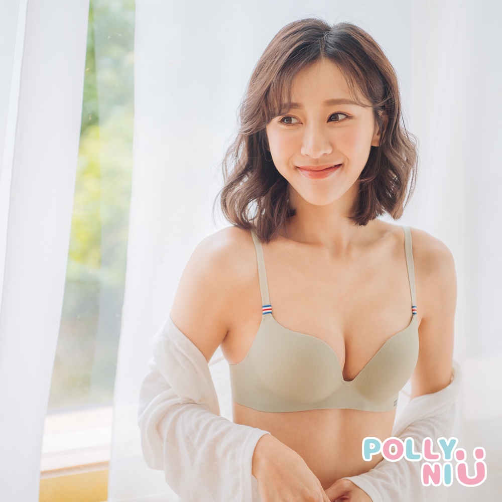 波莉妞 素肌裸感 無痕 集中 無鋼圈【S042】厚墊 現貨 無鋼圈內衣 流行內衣 穿搭 露肩 | 蝦皮購物