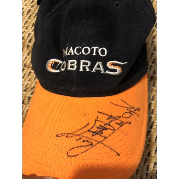 絕版 二手 古著Macoto 誠泰Cobras 中華 職棒 中職 簽名 老帽 棒球帽 cpbl 17 李明進 cap | 蝦皮購物