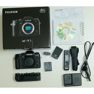 二手 FUJIFILM XT1 X-T1 黑色9.5成新 送MK-XT1 Pro電池垂直手把 / 盒書配件全在 | 蝦皮購物