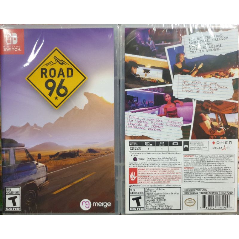 【全新現貨】NS Switch遊戲 Road 96 九十六號公路 中文版 台灣公司貨 歐版封面PEGI 美版封面ESRB | 蝦皮購物