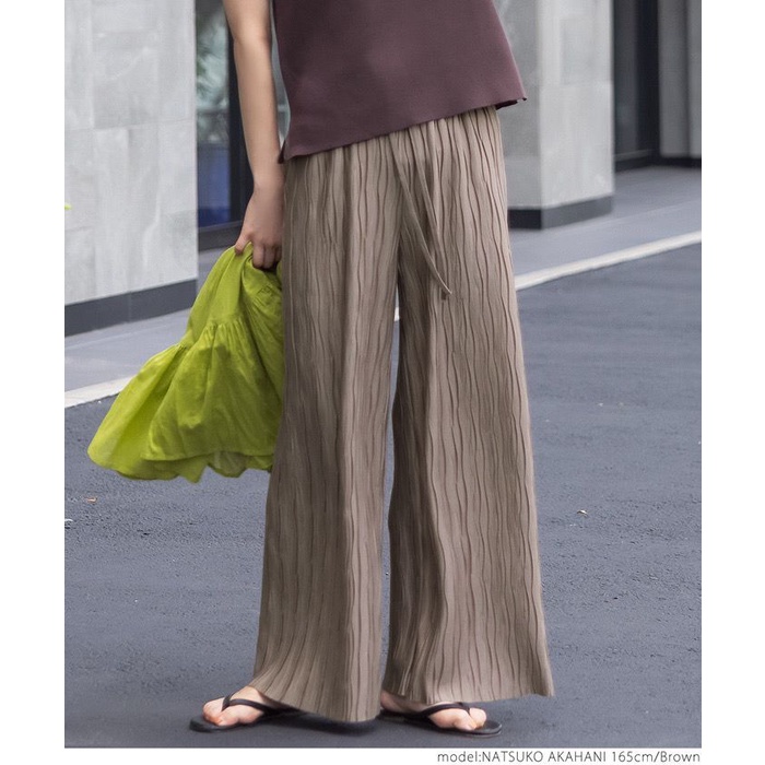 現+預 💟 上閃閃新色 💕 FLORA 【 a 309 】 水波紋 皺摺 涼爽 抽繩 寬褲 | 蝦皮購物