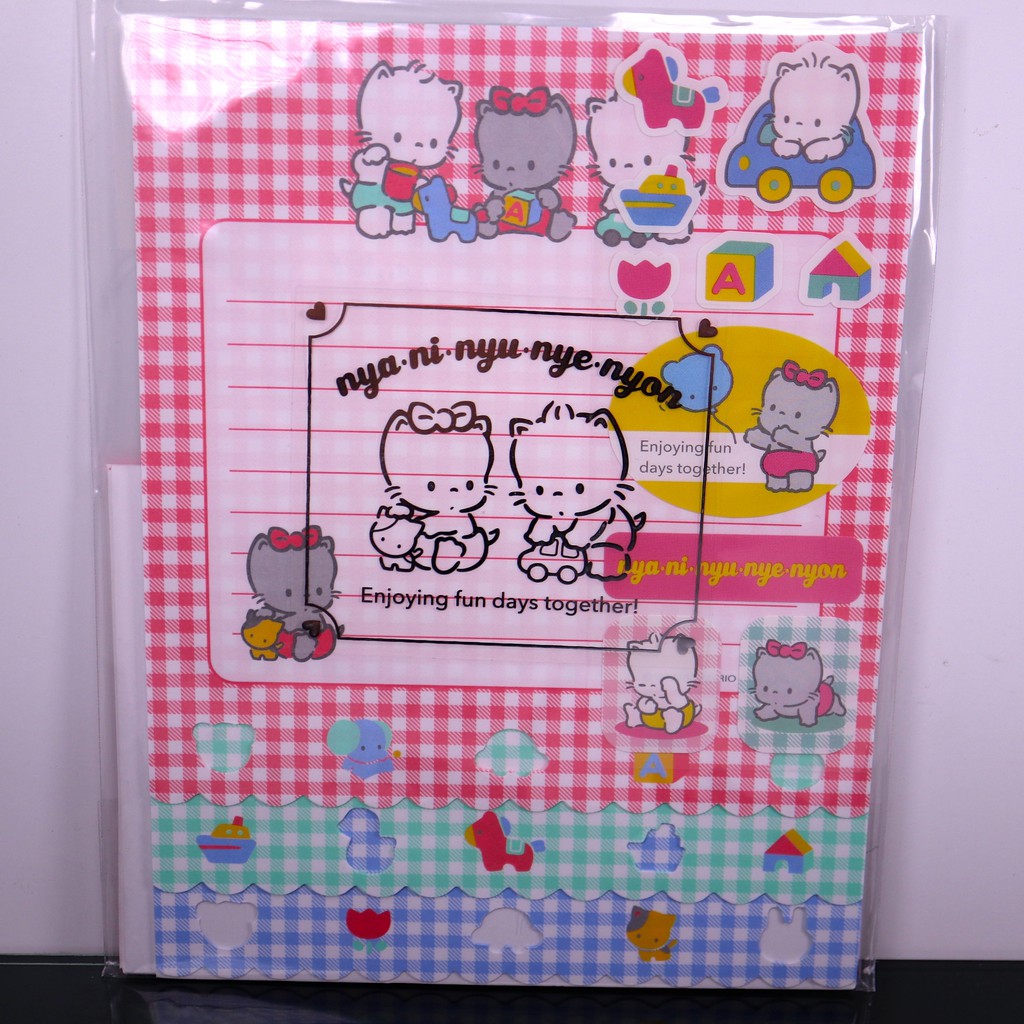 sanrio nya.ni.nyu.nye.nyon 五胞胎 2018年出品 信封信紙 | 蝦皮購物