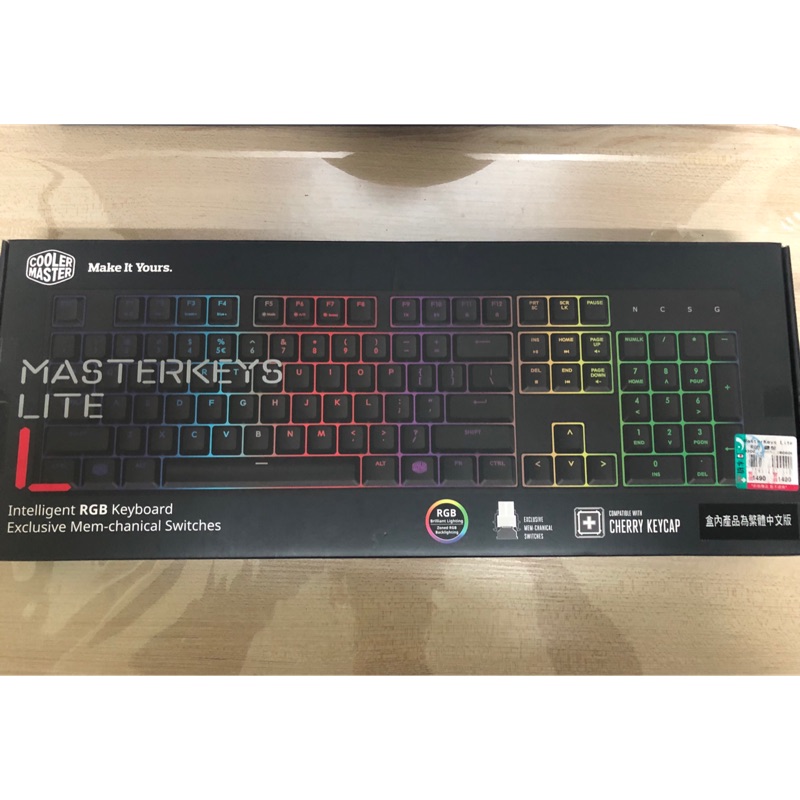 Cooler Master Masterkey lite L 類機械鍵盤 薄膜式 機械手感 RGB | 蝦皮購物