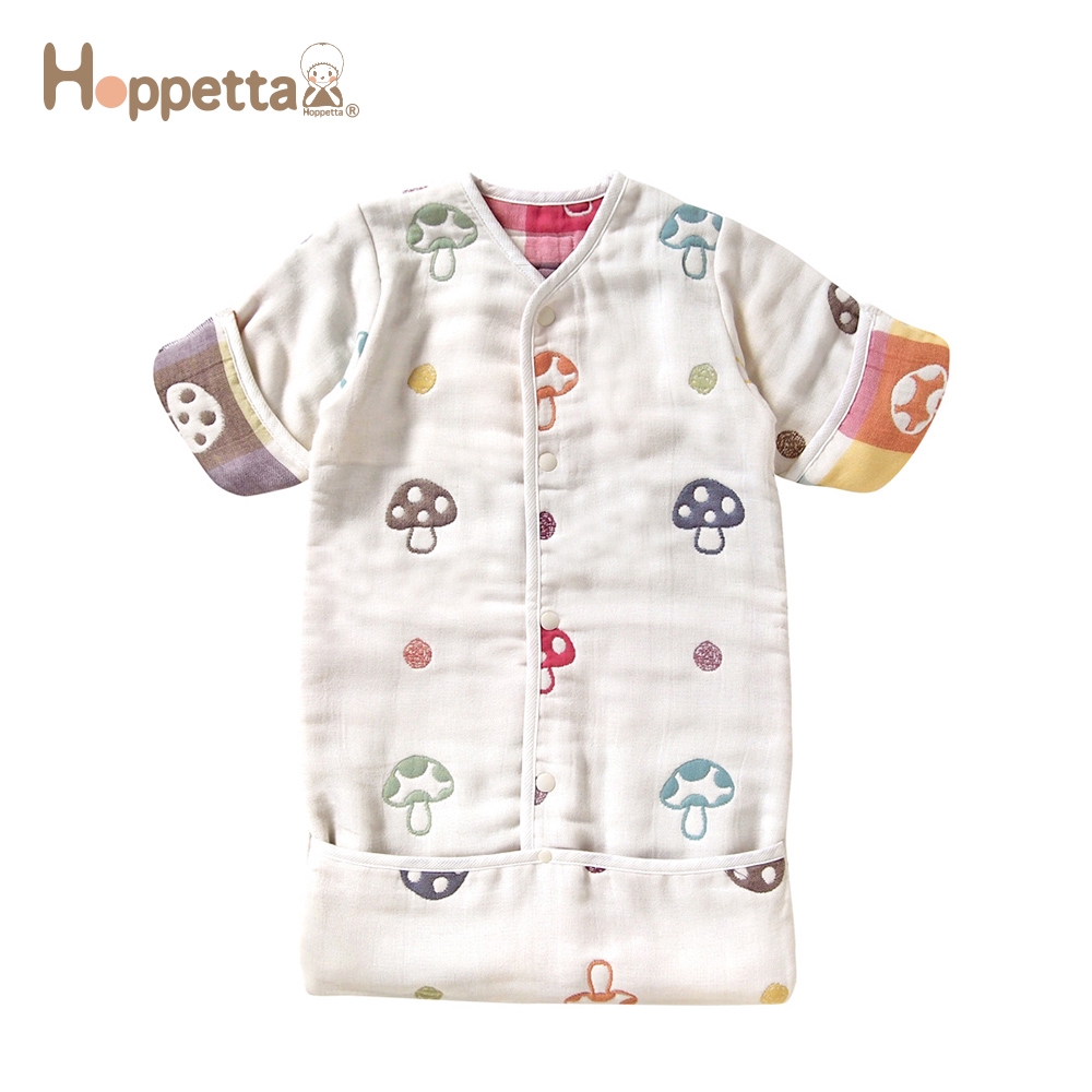 日本 Hoppetta 蘑菇六層紗3WAY包腳睡袍【YODEE優迪嚴選】 | 蝦皮購物