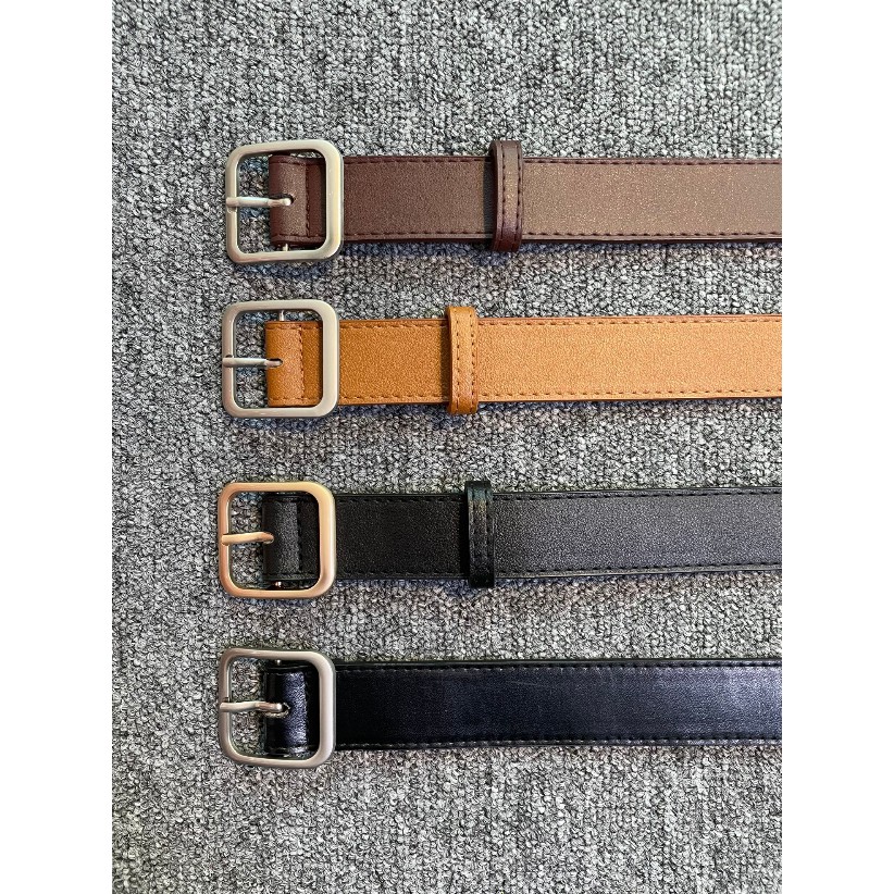 [Simon ACC] 實品拍攝 平價 極簡 方釦 皮帶 | 蝦皮購物