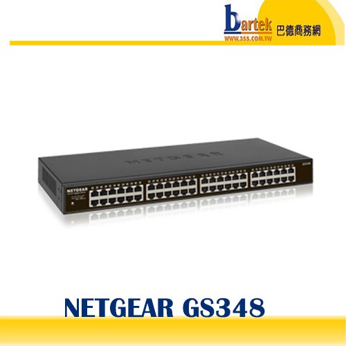 【巴德商務網】Netgear GS348 - 48埠 1000M GIGA Switch 高速交換式集線器 | 蝦皮購物