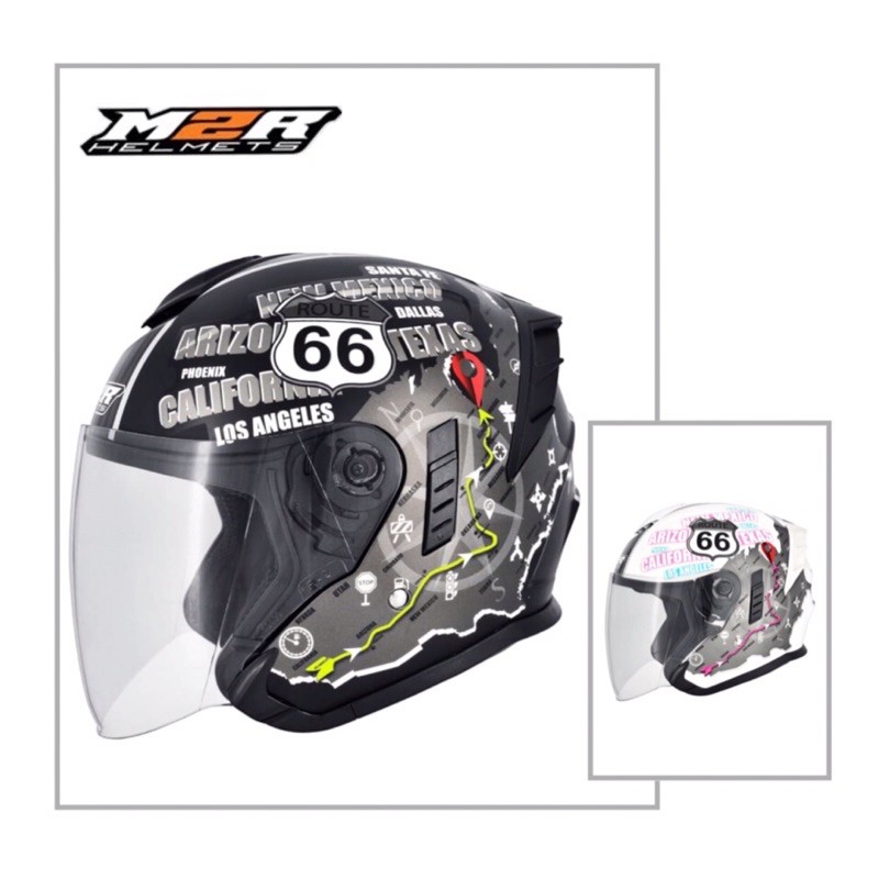【歐耶】M2R 半罩 安全帽 FR-2 紀念版 FR2 #5 66號公路 內藏墨鏡 抗UV強化耐磨 內襯全可拆 | 蝦皮購物