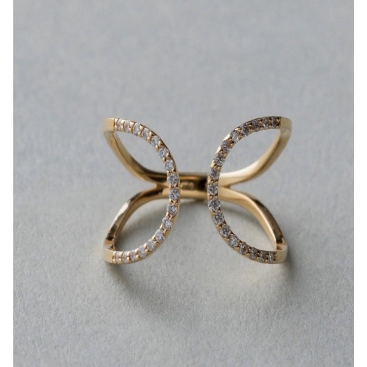 日本代購 東京直郵 ete K18 YG 戒指 鑽石 RING | 蝦皮購物