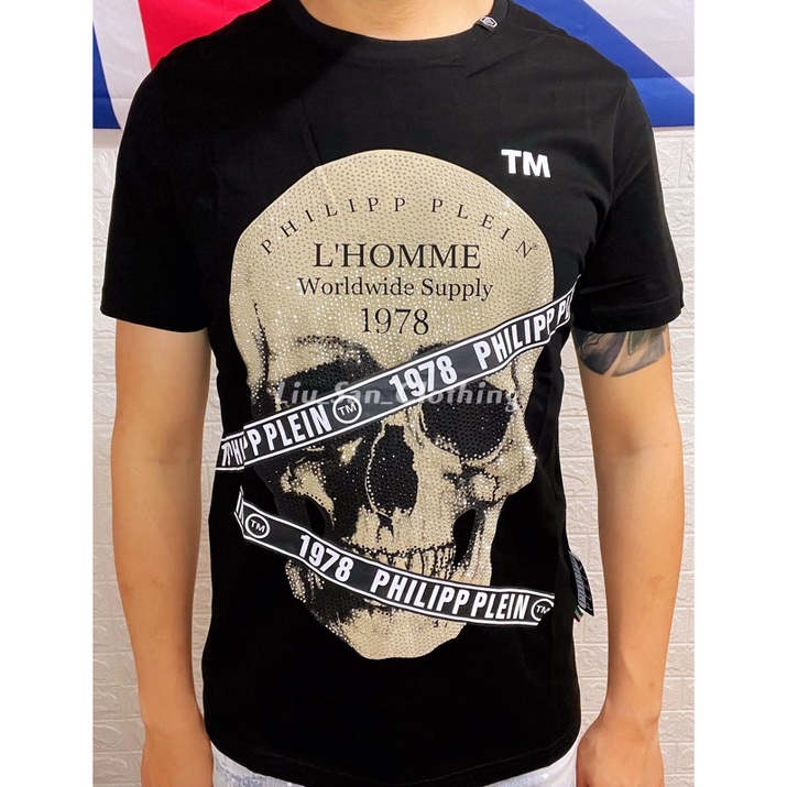 【零碼出清】Philipp Plein PP衣服 男生 短袖 上衣 衣服 圓領 短T 歐美 精品 服飾 實拍 免運 現貨 | 蝦皮購物