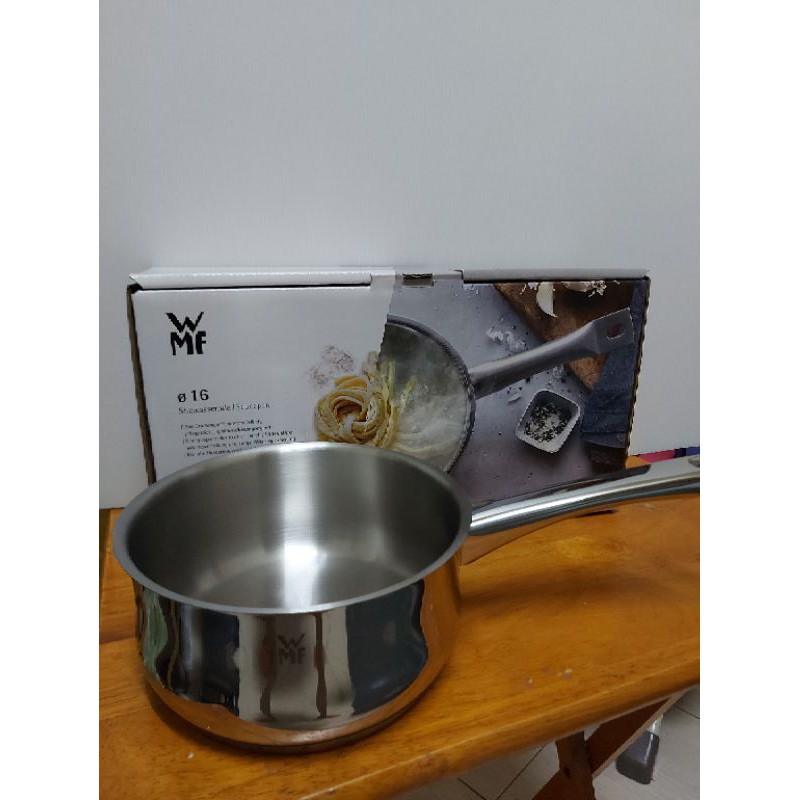 【德國品牌WMF鍋】/ 16公分單手鍋 / 全新 / 304白鐵 / 重量足是一個好鍋 /用過就知道/ 好用一定說三次 | 蝦皮購物