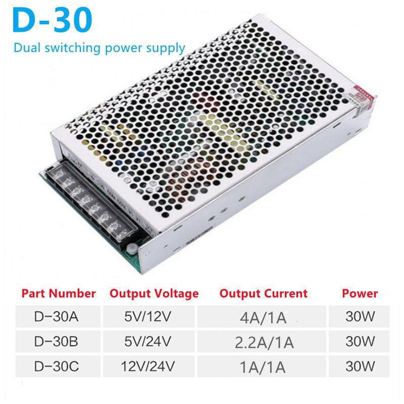 D-30 A/B/C雙輸出30W 5V/12V 5V/24V 12V/24V雙輸出開關電源輸出電壓AC-DC | 蝦皮購物