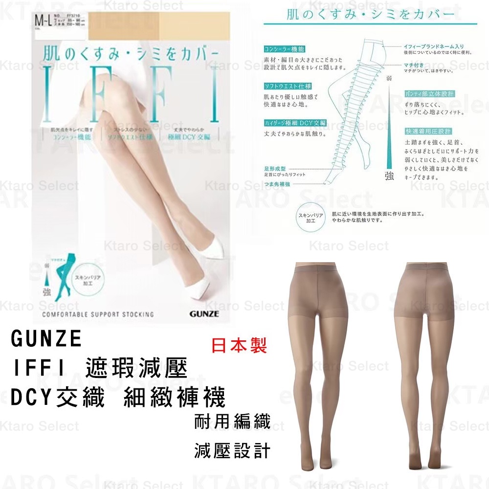 褲襪 絲襪【GUNZE】IFFI 遮瑕減壓 DCY交織 細緻褲襪(全新現貨) | 蝦皮購物