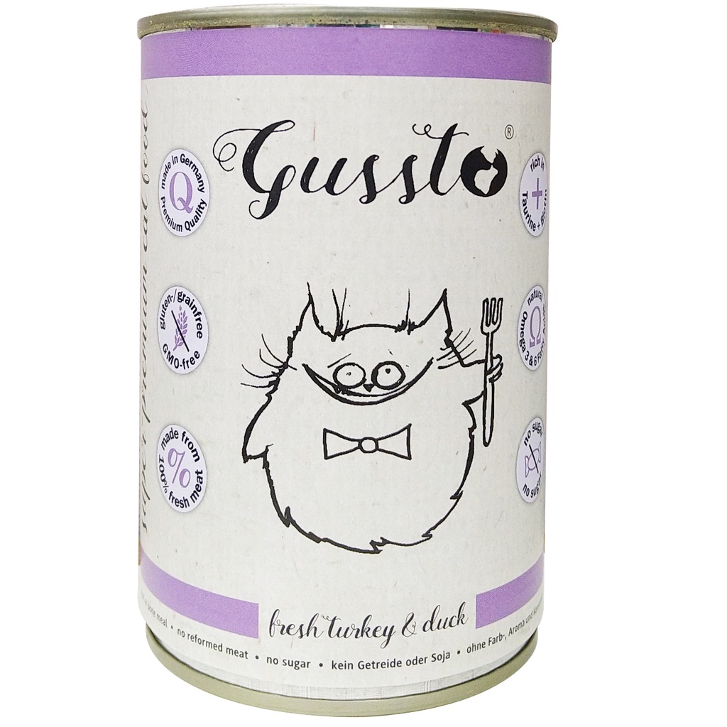惡魔喵 GUSSTO 天然無穀主食罐/貓咪主食罐/貓餐包/德國罐/無膠/無穀/有機 85g/200g/400g | 蝦皮購物