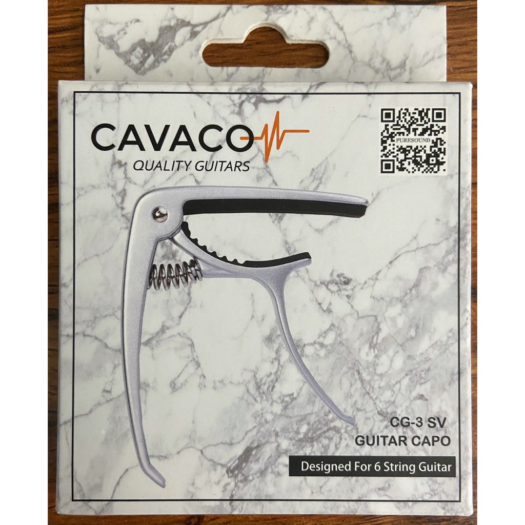 Cavaco吉他移調夾Capo六弦民謠吉他專用Guitar Capo CG-3 SV 銀色 內建拔釘器 (全新) | 蝦皮購物