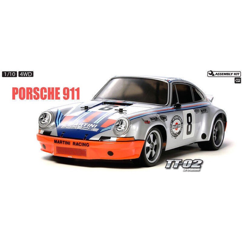 現貨 Tamiya Porsche 911 TT02 58571 含 60A 電變 馬達 自組 | 蝦皮購物