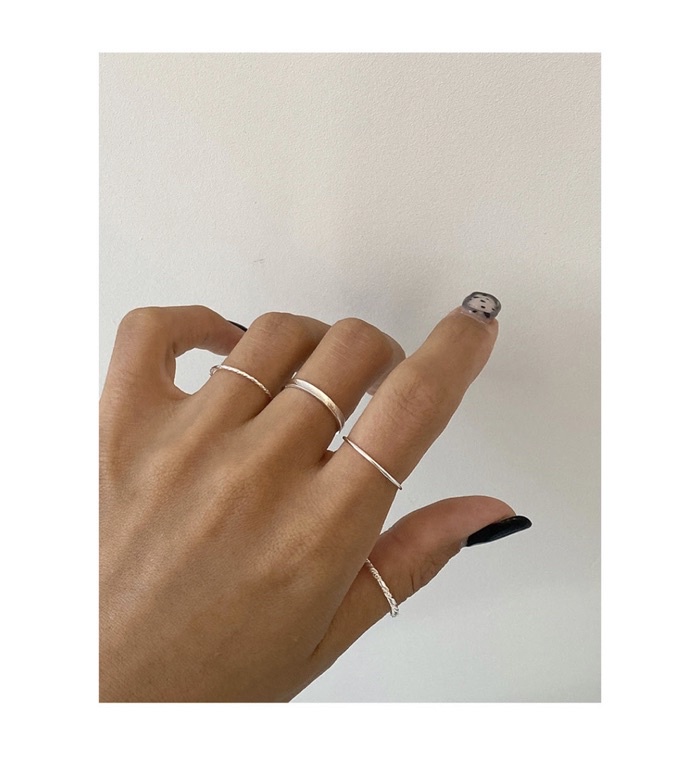 【lenstw】Silver925 Plated Layered 4sets Ring | 蝦皮購物