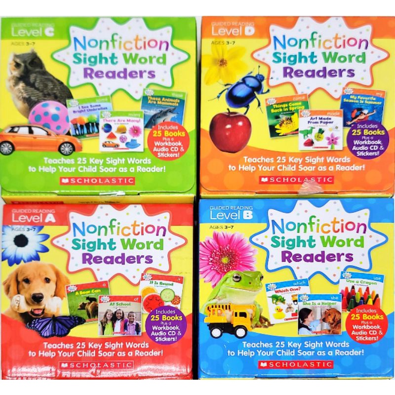 (公司貨)SCHOLASTIC - Nonfiction sight Word Readers Level A~D | 蝦皮購物