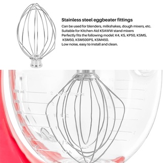 Kitchenaid 傾斜頭立式攪拌機的鋼絲鞭附件 K5AWW 5 夸脫 KSM50、KSM5 蛋奶油攪拌器配件 | 蝦皮購物