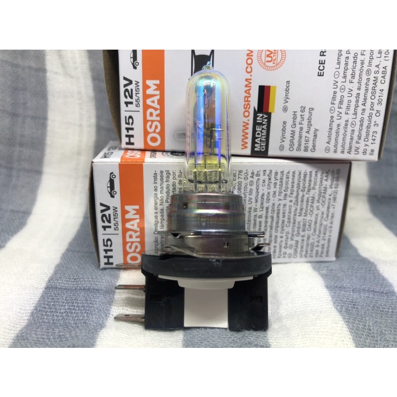 德國#OSRAM歐司朗12VH15鹵素燈泡H1 H3 H4 H7 黃金燈泡 9006 9012 #H15 | 蝦皮購物