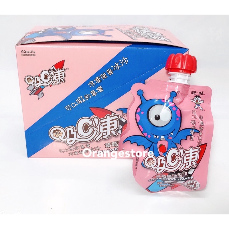 [蝦皮代開電子發票] 旺旺吸C凍 可吸果凍 草莓風味 90gX6包 | 蝦皮購物