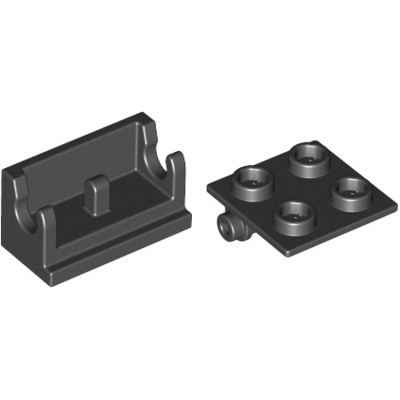 磚家 LEGO 樂高 黑色 Hinge Brick 2x2 Top 轉軸頂部 3937 6134 | 蝦皮購物
