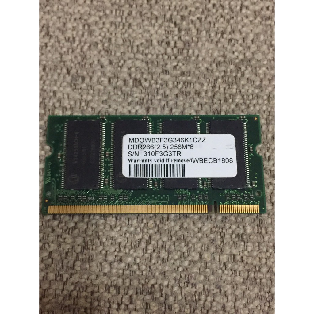 筆記型電腦 記憶體 ADATA DDR 200 pin 256M*8 2GB | 蝦皮購物